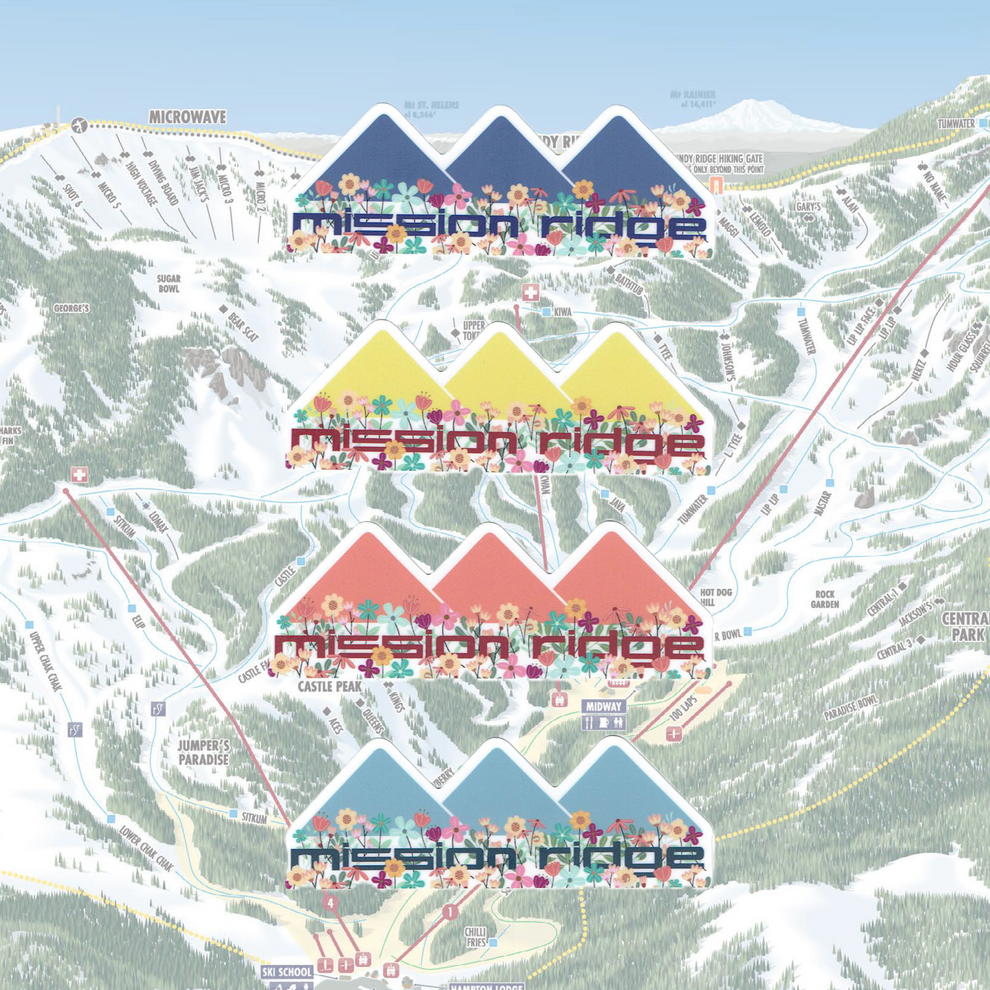 Summer Tri Mountain Stickers – Mission Ridge Retail